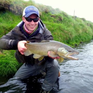 UK; Fly Fishing on the River Nadder, Wiltshire