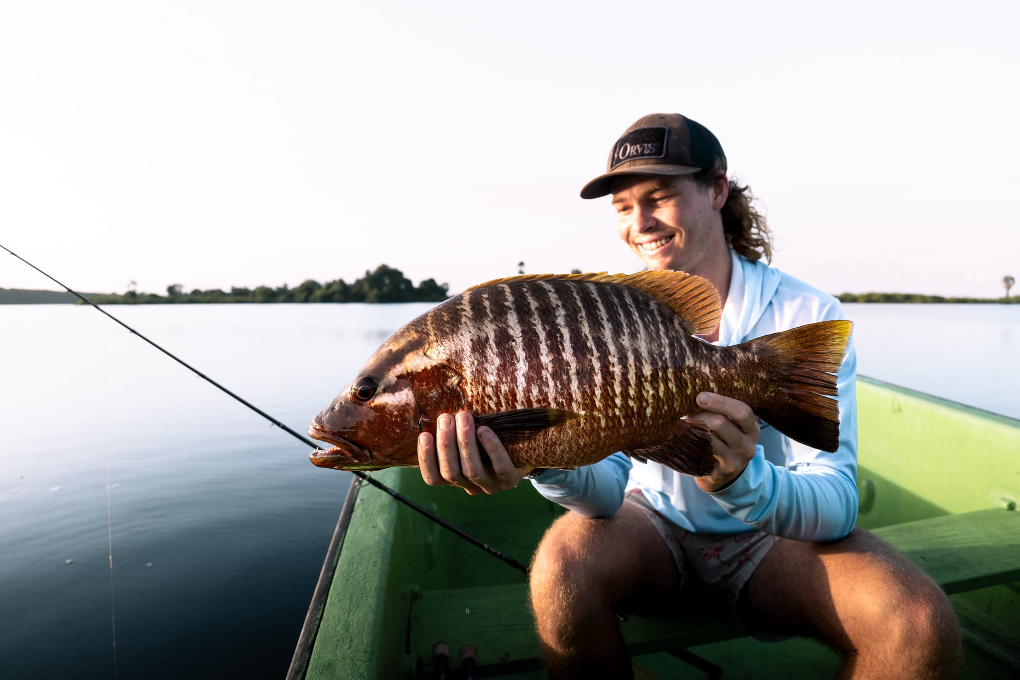 Gabon; Exploratory mirco jig fishing on the upper reaches of the Sette ...